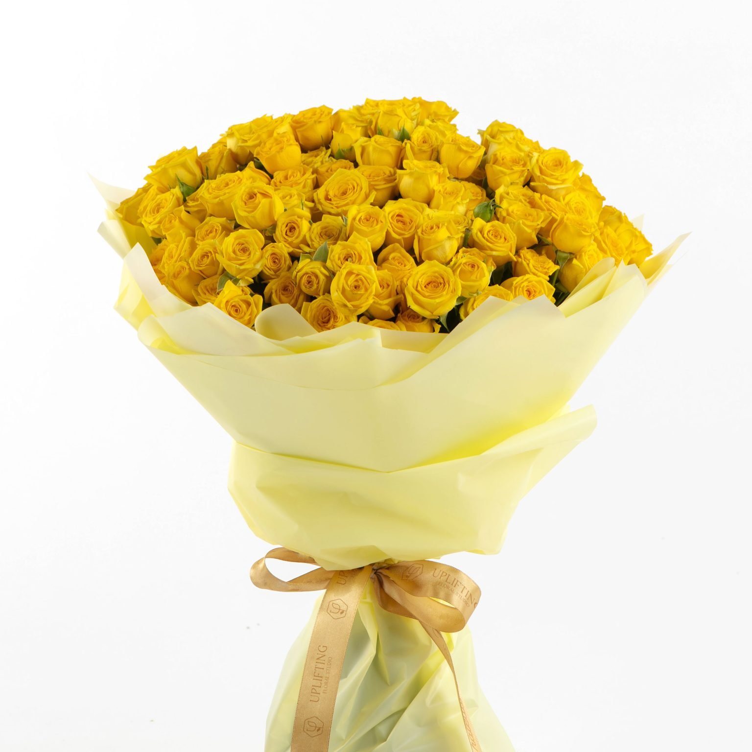 Hand Bouquet Spray Rose Yellow – uplifting floral studio